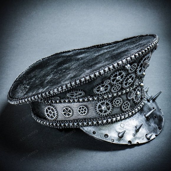 ILOVEMASKS | Accessories | Steampunk Burning Man Spike Captain Hat ...
